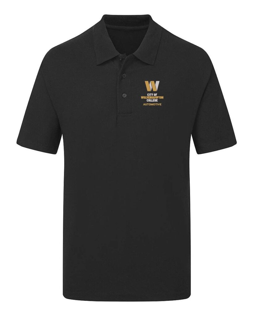 WolvColl UCC003 Automotive Black Polo - LA Clothing Solutions